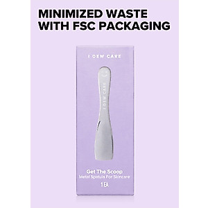 I Dew Care Multi-functional Applicator - Get The Scoop | Gift, Stainless Steel Spatula, Beauty Tool for Cream, Lip Balm, Wash-Off Masks, Mixing, Depuffing