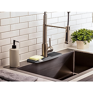 WeatherTech FaucetMat - Protect Your Kitchen & Bathroom Countertops - Dark Grey/Slate