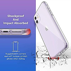 ULAK Clear Case Compatible with iPhone 11 6.1-Inch 2019, Transparent Thin Slim Protective Phone Cover