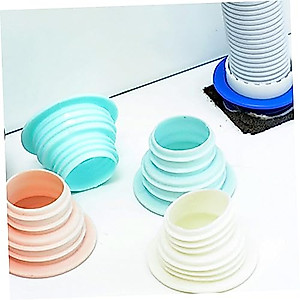 NULYLU 12pcs Kitchen Accessories Sink Hose Sink Plug Sewer Pipe Sealing Plug Hose Plug Bathtub Stopper for Bathroom Washing Machine Strainer Cover Waste Sealing Ring White