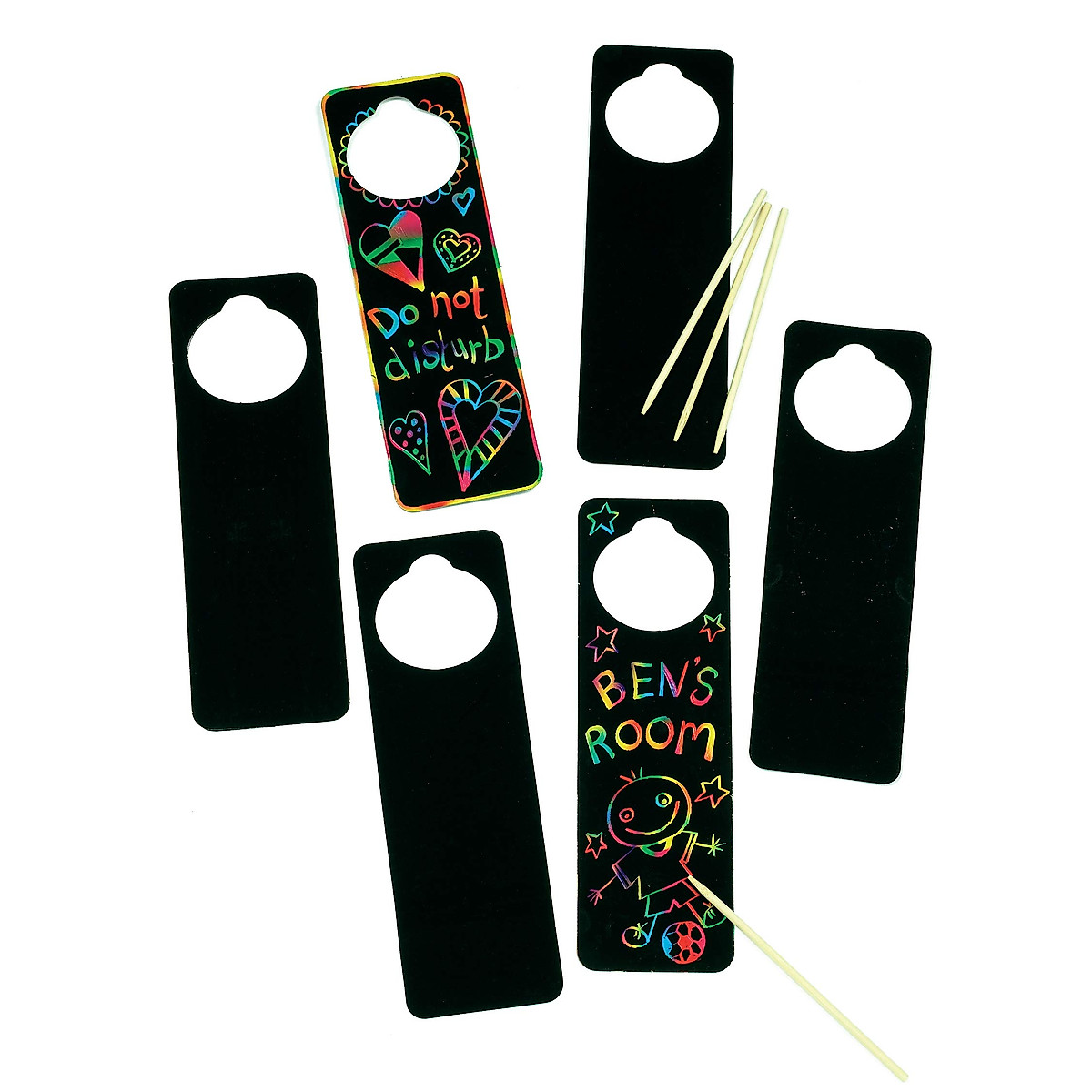 Baker Ross Scratch Art, 23cm, Assorted 10 Pack