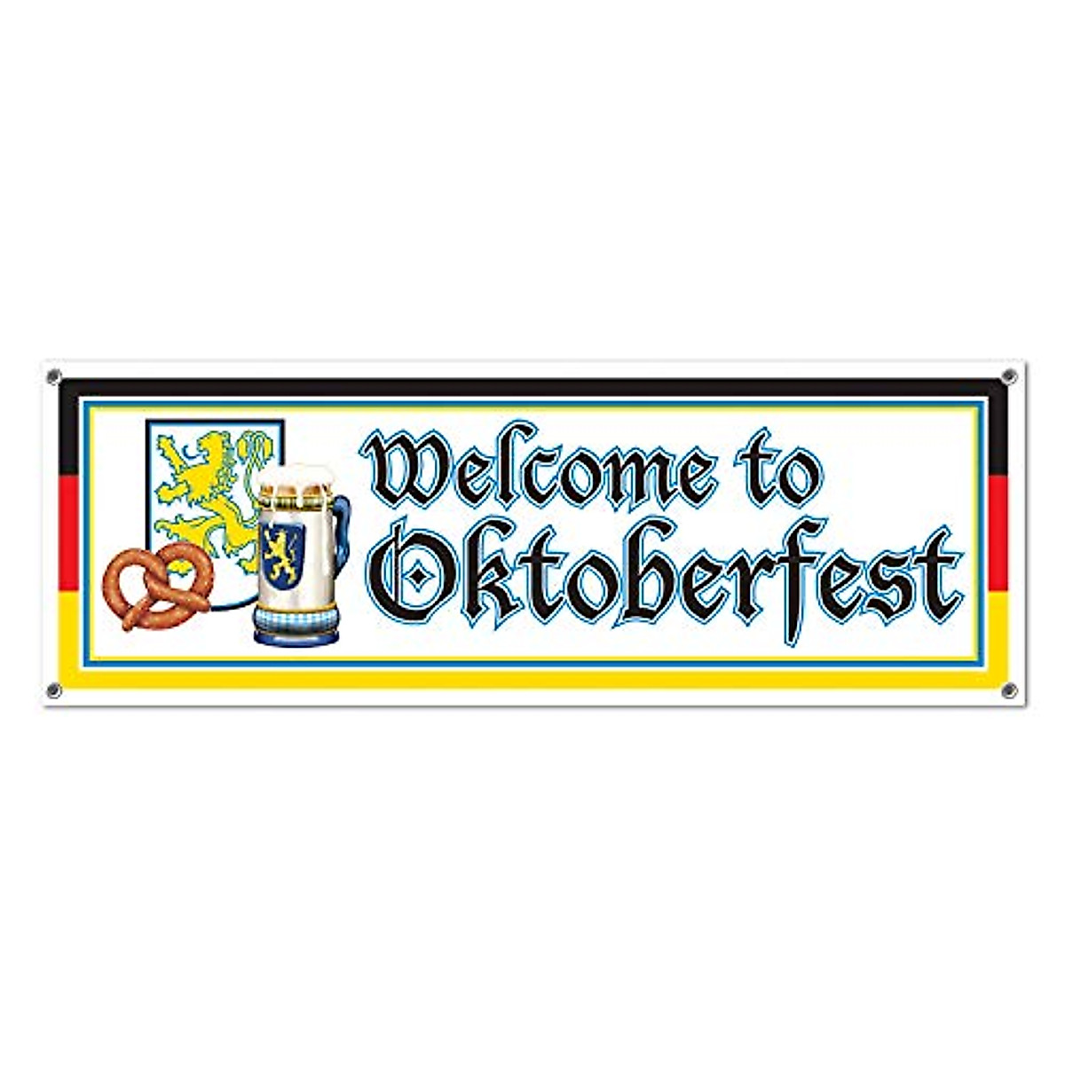 Beistle Welcome to Oktoberfest Sign Banner, 5-Feet by 21-Inch