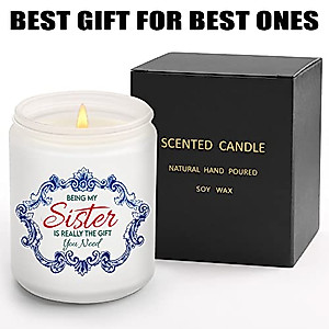 Lavender Scented Candle, Sister Gifts from Sister Brother, Birthday Gifts for Sister, Best Sister Gifts for Sisters, Big, Little Sister, Friend, Sibling, Bestie, BFF, Christmas Thanksgiving