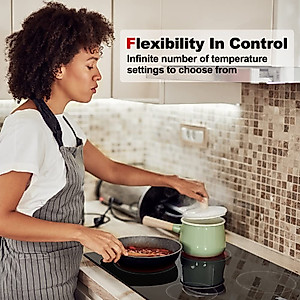 Electric Cooktop, thermomate 30 Inch Built-in Radiant Electric Stove Top, 240V Ceramic Electric Stove with 4 Burners, ETL Certified