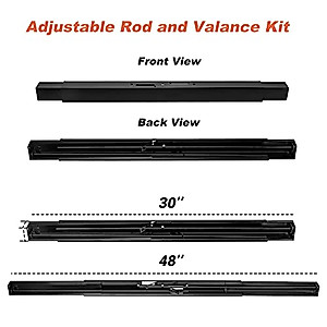 Stanbroil Adjustable Rod and Valance Kit for Fireplace Spark Screens