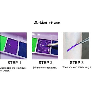 Go Ho 8 Colors Water Activated Eyeliner Palette,High Pigment Bright Vibrant Fluorescent Rainbow Colorful Eye/Face/Body Paint,Matte and UV Paint Graphic Eyeliner with Brushes-01