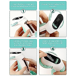 Memoqueen Embossing Label Maker with 3 Tapes,Old School Label Makers Embosser,3D Portable Embossed Label Printer for Organization Home and DIY Crafting -E975 Green