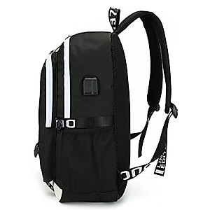 17Inch Chainsaw Man Backpack with USB Charging Port, Anime Cosplay Pochita Denji Power Latop Backpacks for School Travel (Pochita-A)