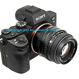 Fotasy PK Lens to E Mount Adapter, K Mount E Adapter, PK FE Adapter, Compatible with Pentax K Lens Sony a7 a7R a7s II III IV a9 a7c Alpha 1 a6600 a6500 a6400 a6300 a6100 a6000 a5100 a5000 a3500 ZV-E10