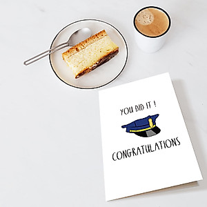 Police Greeting Card, Police Graduation Card, Officer Congratulations Card, Policeman Promotion Card, You Did It