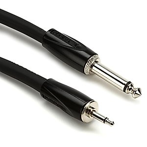 Roland Black Series Interconnect Cable, 3.5mm mono to 1/4-Inch mono, 3-Feet