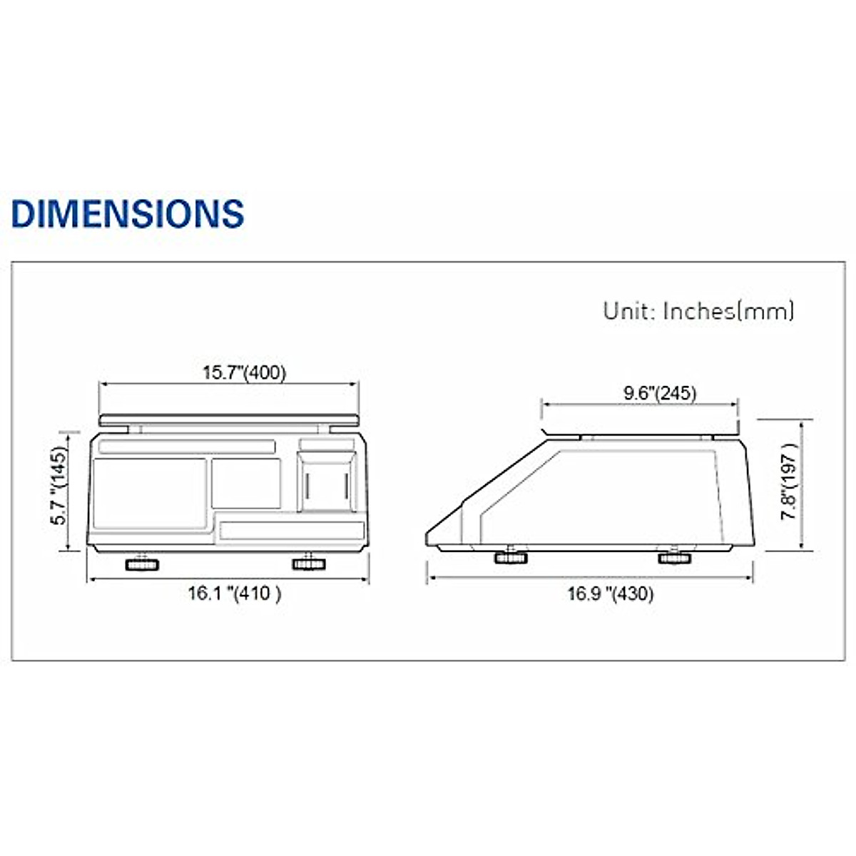 CAS LP1000N Label Printing Scale, 30lbs Capacity, 0.01lbs Readability