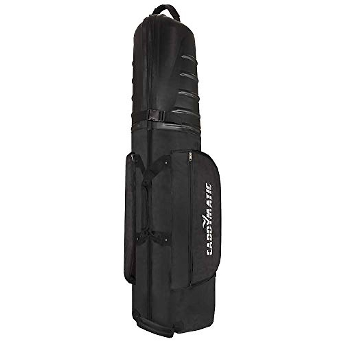 Caddymatic Hard Top Shell Padded Travel Cover with Wheels, Black