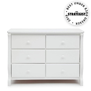 Delta Children Universal 6 Drawer Dresser, White
