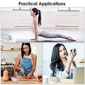 TIESOME Ultra-Thin Mobile Phone Holder, Foldable Mini Phone Kickstand Portable Phone Stand Adjustable Angle for Phone and Phone Case Universal Model (Silver)