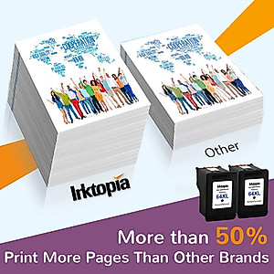 Inktopia Remanufactured Ink Cartridge Replacement for HP 64XL 64 XL for HP Envy Photo 7858 7855 7155 6255 6220 7120 6232 6255 7158 7164 Envy 5542 Tango X Terra Printer ( 2 Black )