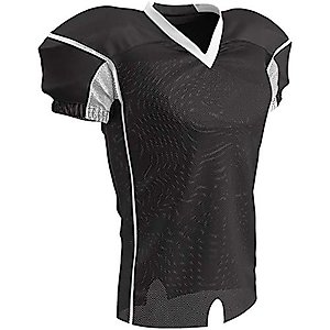CHAMPRO Marker Stretch Polyester Dazzle Football Jersey Black | White Large