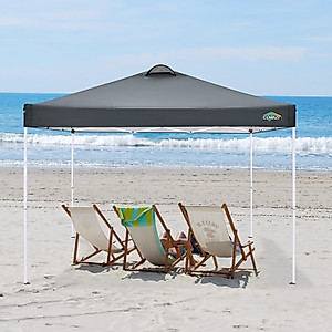 COBlZI 10x10 Pop Up Canopy Tent with 4 Removable Sidewalls，Waterproof Commercial Easy Adjustable Gazebo Tent with Air Vent, 4 Sandbags，4 Stakes & 8 Ropes（Tents for Party/Exhibition,Grey