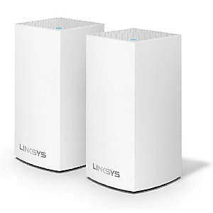 Linksys WHW0102 Velop Whole Home Smart Mesh Wi-Fi System with 2-Port Gigabit Ethernet 2 Pack, White (Renewed)