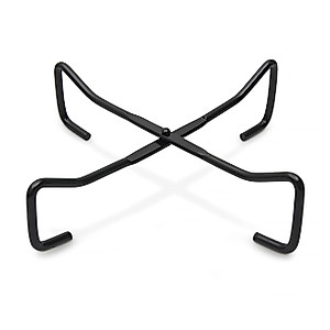 RAAKARRS Dutch Oven Lid Lifter and Folding Lid Stand - with Silicone Handle Grips, Heavy Duty Black-Coated Steel - Lift, Rotate and Support Dutch Oven Lids, for Outdoor, Picnic, and Campfire Cooking