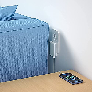 Nekmit USB C Charger, Fast Thin Flat 30W 3-Port Wall Charger with 18W Power Delivery and 2 USB Ports for iPhone 14/14 Pro/14 Pro Max, Galaxy, iPad Pro, AirPods Pro and More