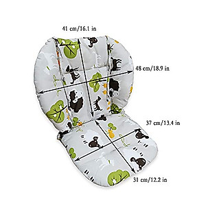 High Chair Cushion, High Chair Pad/seat Cushion/Baby High Chair Cushion,Soft and Comfortable,Light and Breathable,Make The Baby More Comfortable (Grey Background Sheep Pattern)