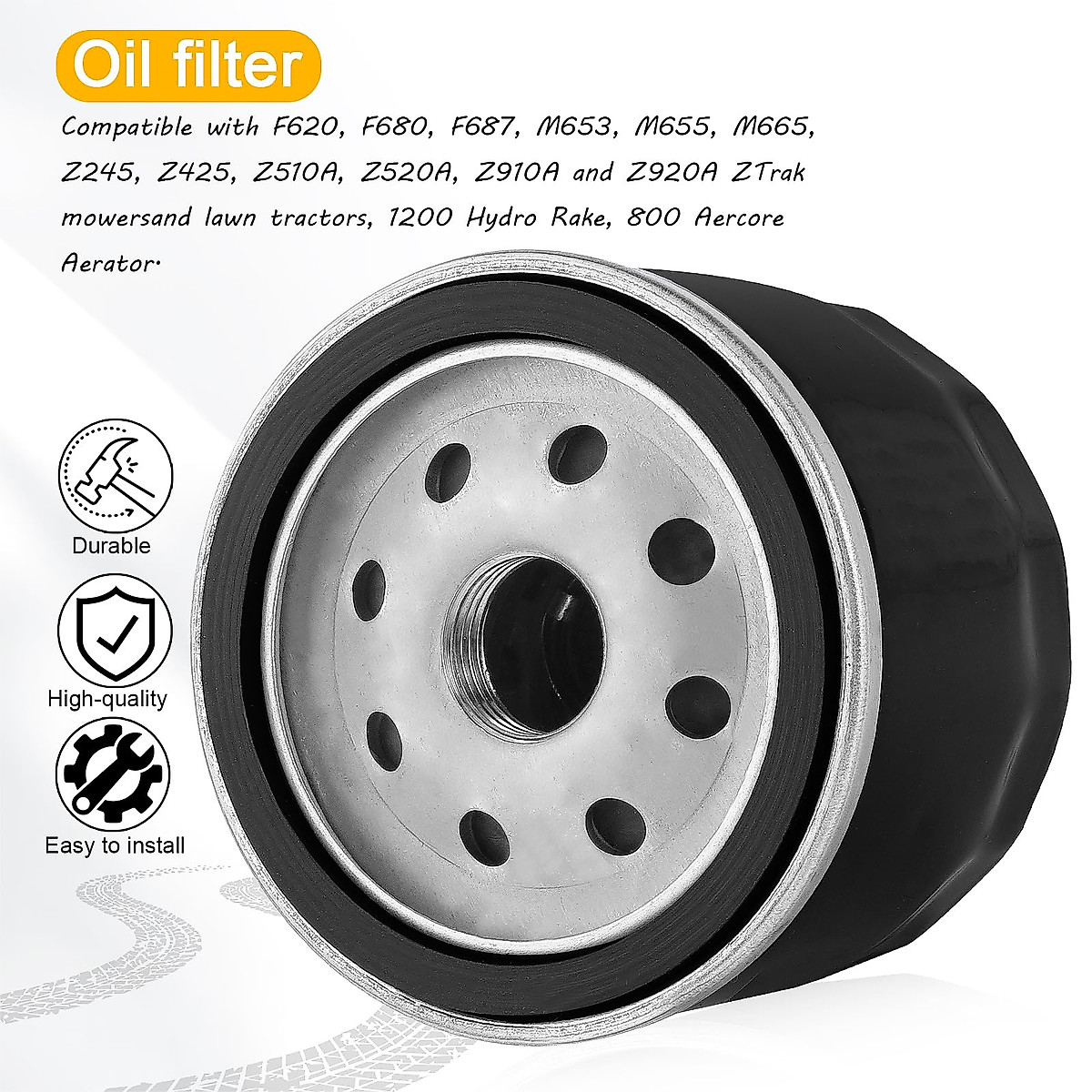 QAZAKY 3pcs Oil Filter Compatible with EZGO 492932S Toro 1077817 Bad Boy 063-2004-00 063-4025-00 063-8018-00 Ariens 21548100 21550800 Craftsman 24603 33935 Partner PR3033001 Landpride 831-053C 100803