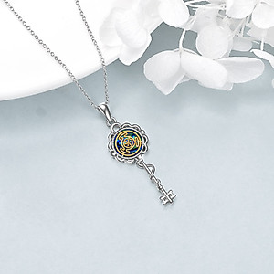 YFN Hecate Necklace for Women 925 Sterling Silver Wheel of Hecate Pendant Neckalce Wiccan Pagan Goddess Symbol Necklace Pagan Jewelry Gifts for Women