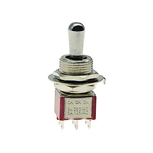 SALECOM Guitar/AMP Fat Bat Toggle Switch DPDT 6 Pin 3 Way ON ON ON Sealed Guitar Switch