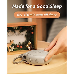 OLOWN Portable White Noise Machine for Baby, Sleep Sound Machine with 12 Soothing Nature Lullaby Sounds, Sleep Therapy Machine with Night Light, Timer and Child-Lock, USB Rechargeable