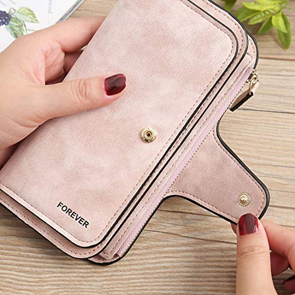 Wallets for Women Leather Clutch Phone Purse Ladies Wallet RFID Credit Card Coin Holder Bifold