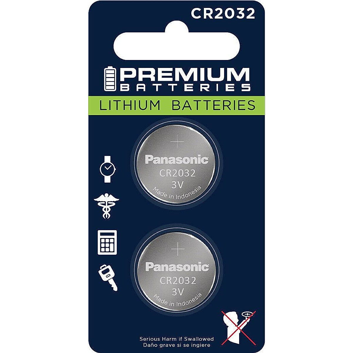 Premium CR2032 Battery Lithium 3V Coin Cell - Japanese Engineered High Capacity Batteries (2 Pack)