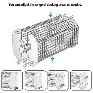 onlyfire Universal Octagonal Tumble Rotisserie Basket, Flat Spit Rotisserie Grill Basket Fits for 1/2 Inch Hexagon, 3/8 Inch Hexagon, 3/8 Inch Square, 5/16 Inch Square Spit Rods