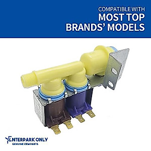 (WP12544002 Valve Enterpark) WP12544002 (K-74962) NEW OEM Produced for Whirlpool Refrigerator Water Valve Replacement Part - Compatible with 8171096 915068 AH2007678 EA2007678 PS2007678 WP12544002…