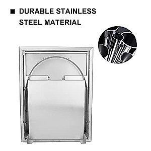 Karpevta Built-in Trash Drawer W20''XD20.9''XH27''Propane Drawer and Adjustable Garbage Ring Roll-Out Trash/Propane Tank Drawer Storage Trash Bins/Propane Tank for BBQ Island Patio Grill Station