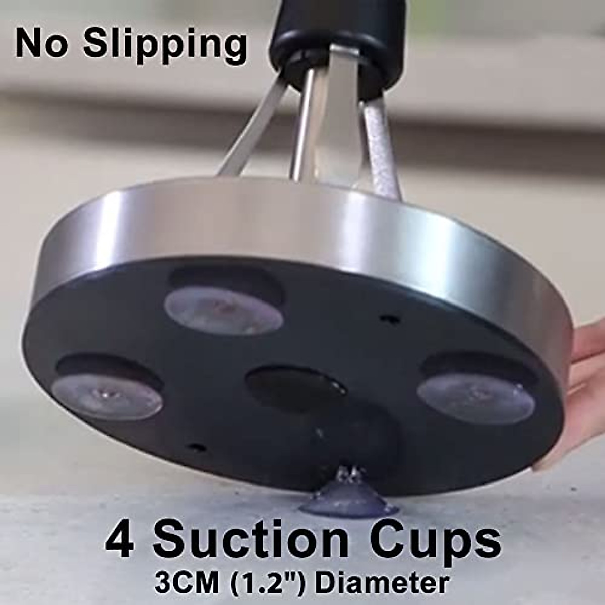 BAOREYTEK Paper Towel Holder Stand, Stainless Steel Paper Roll Holder Countertop, Free Standing Kitchen Paper Holder with Weighted Base for Kitchen