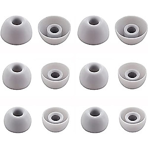 JNSA 12 PCS Replacement Ear Tip Eartip Compatible with Beats Studio Buds Earbud Headphones,Silicone Earbuds Tips S/M/L 3 Size 6 Pairs ,White (BFPSW6P)