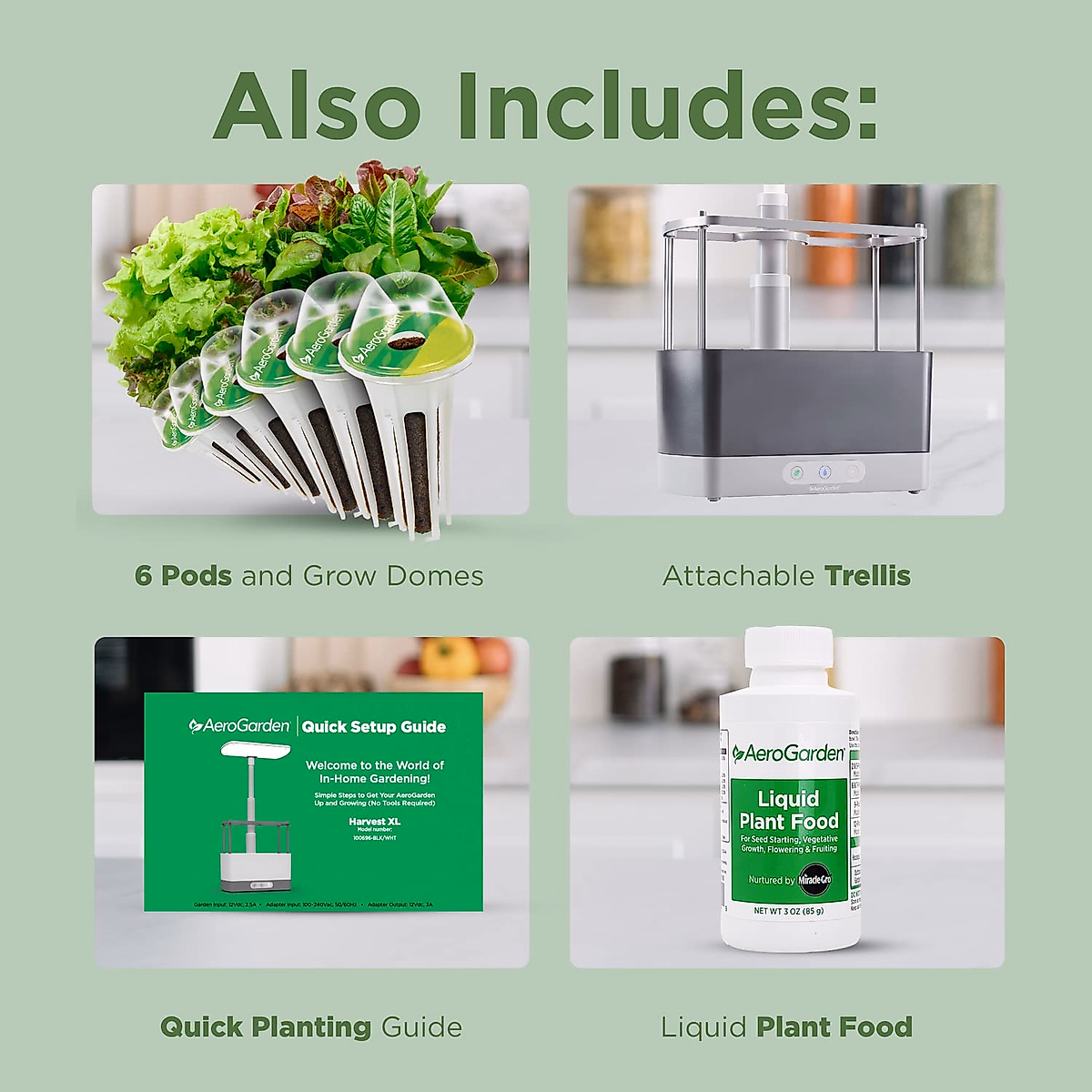 AeroGarden Harvest XL with Gourmet Herbs Seed Pod Kit - Indoor Garden with LED Grow Light, Black