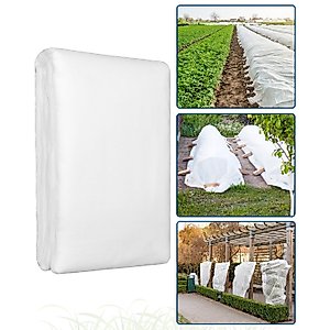 Homoda Plant Covers Freeze Protection Large, 60''W x 70''H Shrub Covers with Zipper and Drawstring, Frost Cloth for Winter, Outdoor Plant Blankets for Cold Weather