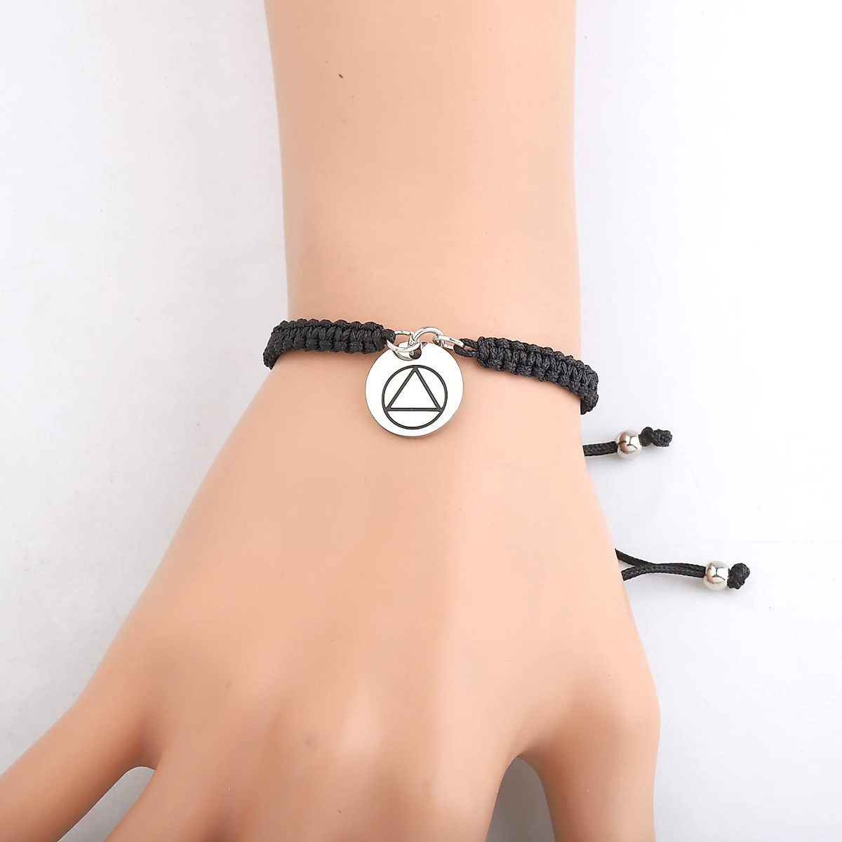 PLITI Sobriety Gift Addiction Recovery Gift Alcoholics Anonymous Gift 12 Step Gift AA Recovery Bracelet For Women (Sobriety AA bg)
