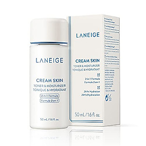 LANEIGE Mini Cream Skin Toner & Moisturizer: 2-in-1 Amino Acid Rich Liquid, Soothe, Hydrate, and Strengthen Skin's Moisture Barrier, 1.6 fl. oz.