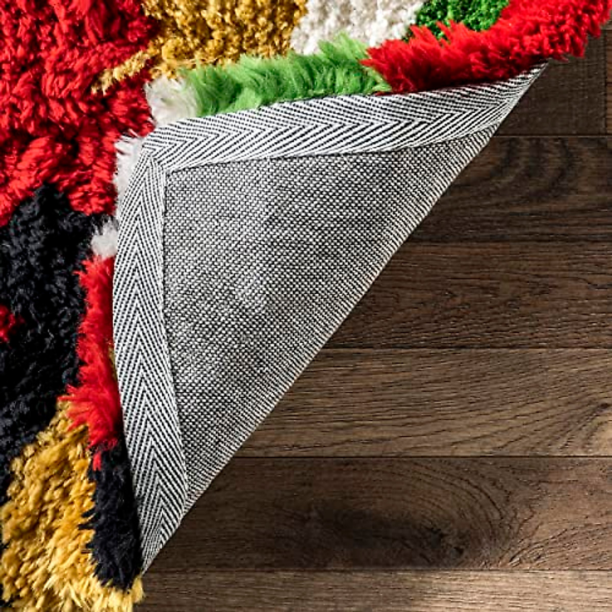 nuLOOM Abbey Carnival Handmade Shag Area Rug, 5 ft x 8 ft, Multi