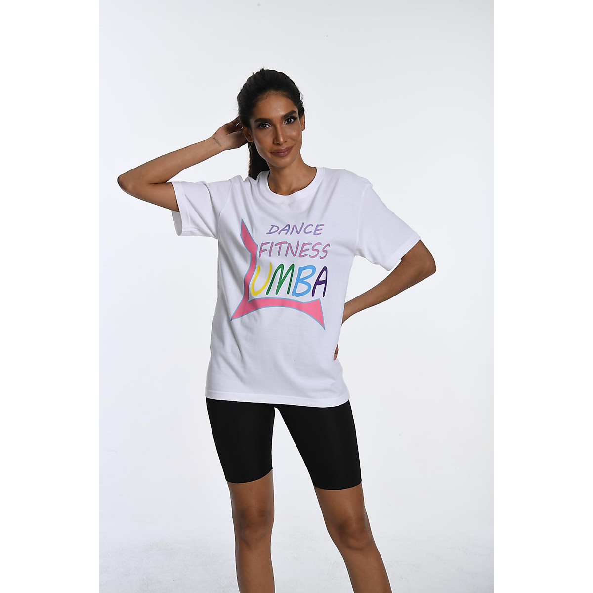 Women's Gym Tank Tops & T-Shirts. Unisex Loose fit, Active Graphic Prints.Perfect Dance, Sport, Workout Black Size Small (US, Alpha, Medium, Regular, Regular, White)