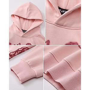 Laixton Men's Oversized Hoodie Pullover Unisex Graphic Sweatshirts Hoodies Casual Tunic Anime Streetwear Aesthetic Top Pink