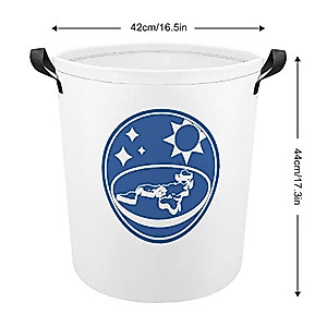 Flat Earth Large Laundry Basket Hamper Bag Washing with Handles for College Dorm Portable