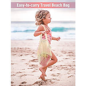 9Pcs Silicone Sand Toys for Baby with Portable Beach Bag - Kids Beach Set with Beach Toy Molds Shovel Bucket Set - Sand Toys Toddler Sandbox Toys for Kids Outdoor Summer Playset