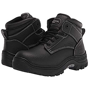 Skechers mens Burgin Congaree Construction Shoe, Black, 10.5 Wide US