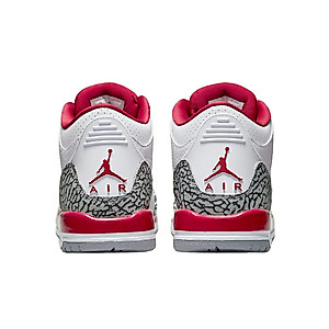 Nike boys Air Jordan 3 GS 398614 126 Cardinal, White/Light Curry/Cardinal Red, Size 4Y