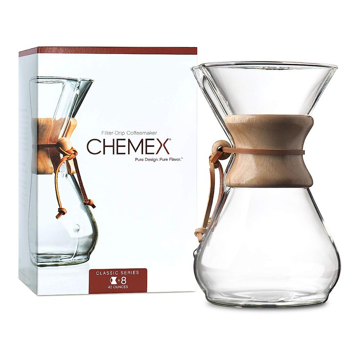 CHEMEX Bundle - 8-Cup Classic Series - 100 ct Square Filters - Exclusive Packaging