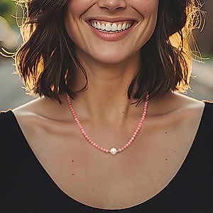 Ross-Simons 4mm Pink Coral Bead and 8.5-9mm Cultured Pearl Necklace With 18kt Gold Over Sterling. 18 inches